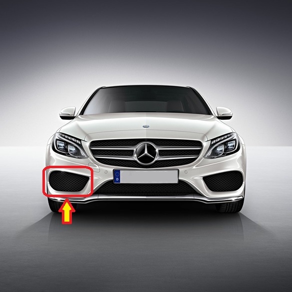 Mercedes-Benz C W205 Front Bumper Right Grille A2058852623 Genuine for ...