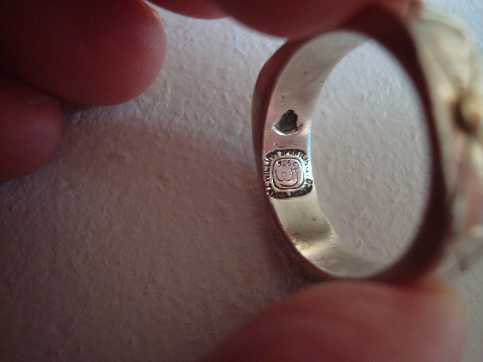 Authentic William Spratling Sterling Silver and Gold Dot Ring 1960s ...