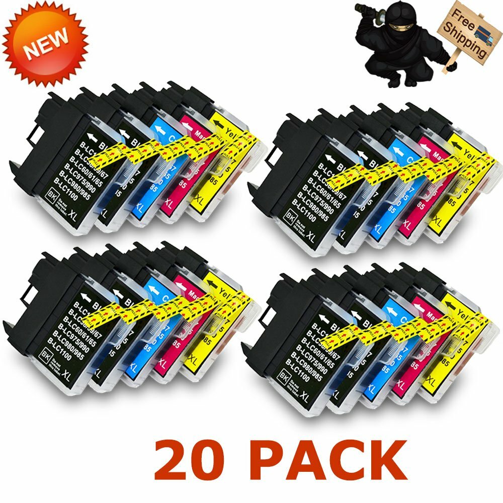 20 pack LC61 LC65 XL Ink cartridge For Brother MFC-290C 295CN 495CW ...