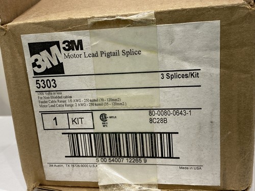 (A) 3M 5303 Motor Lead Pigtail Splice 1000V Or Less For Non-shield ...