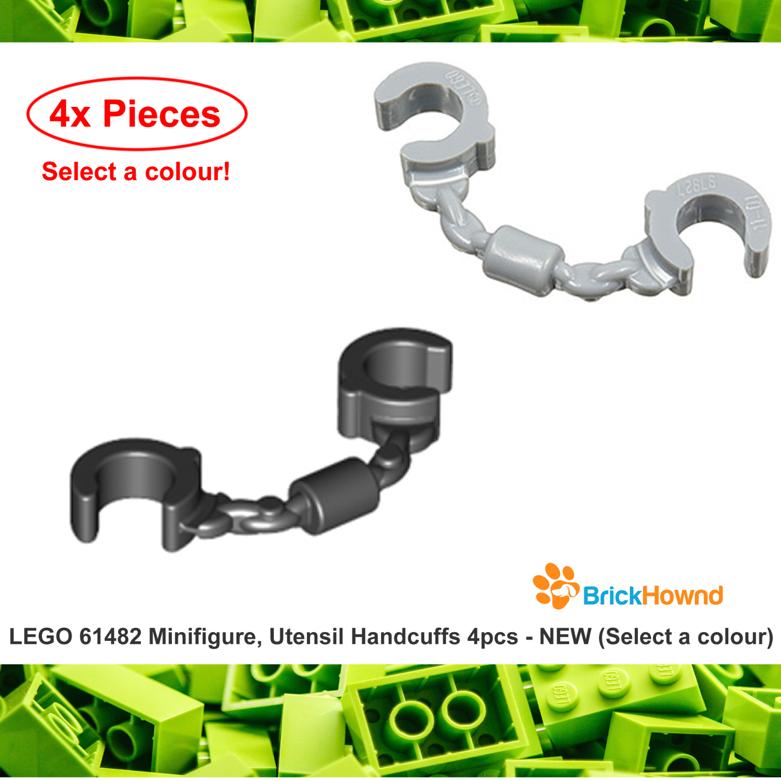 LEGO 61482 97927 Minifigure Utensil Handcuffs 4pcs - NEW (Select a ...