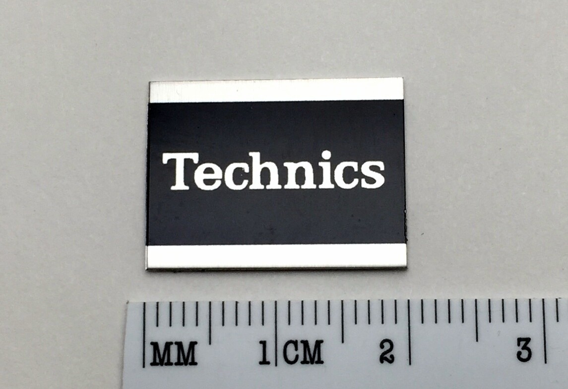 Technics Turntable Logo Badge For Dust Cover Custom Made Metal 20mm x ...