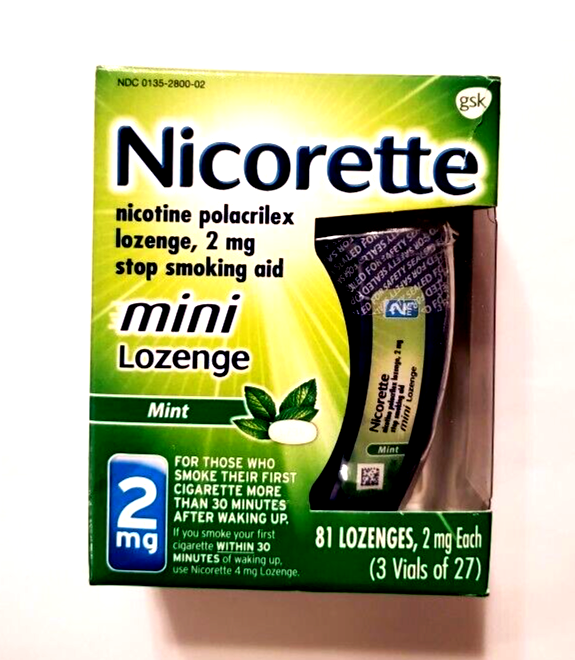 Buy Nicorette Mini 81 Lozenges Mint 2mg online | eBay
