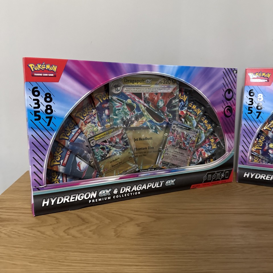 Pokémon TCG (2) Hydreigon EX & Dragapult EX Premium Collection Box New ...