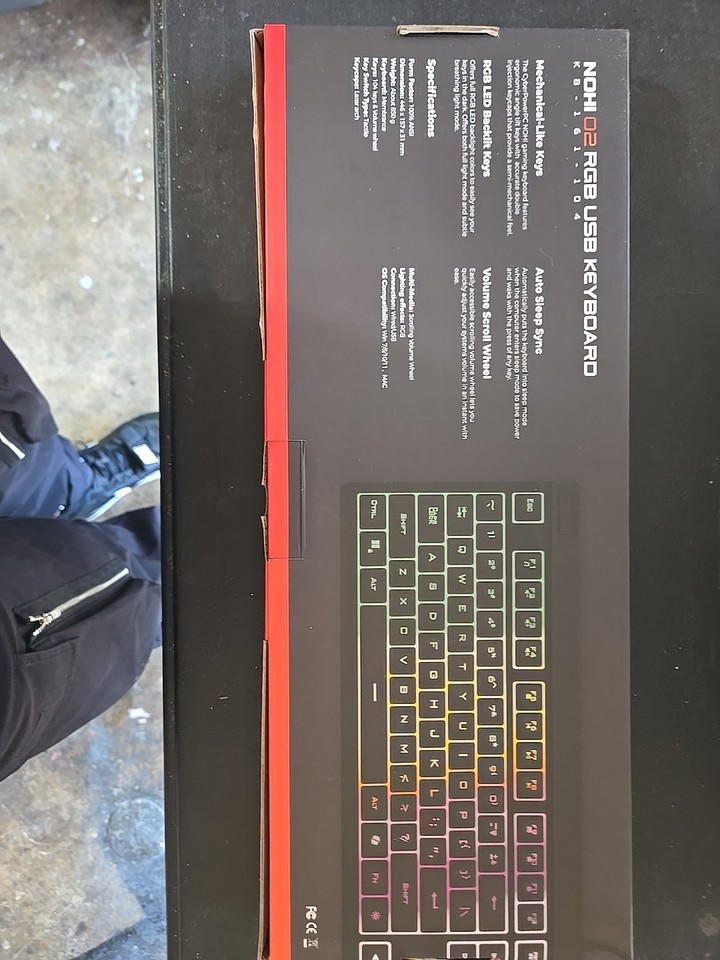Cyberpower PC Play Ready 02 NOHI RGB Wired Gaming Keyboard Black KB-161 ...