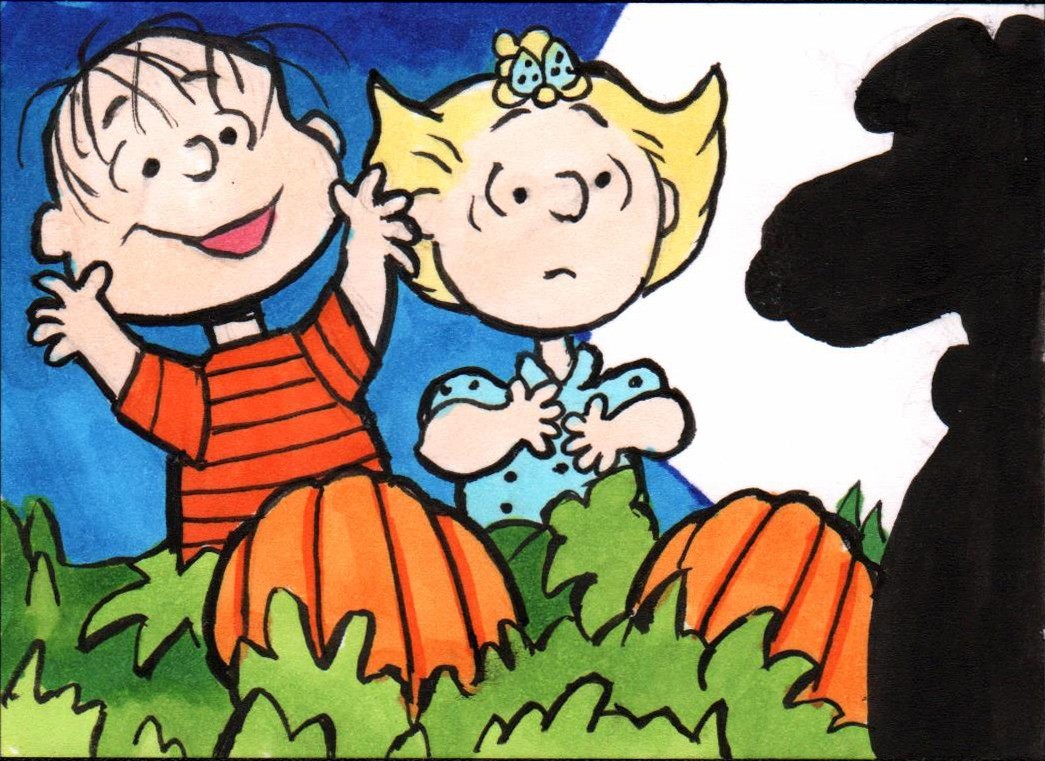 It's the Great Pumpkin, Charlie Brown Card SET SKETCH PRINTS Matthew ...