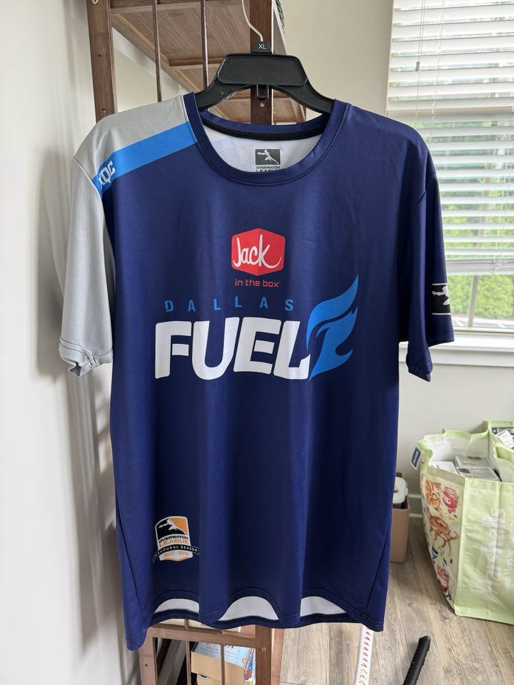 AUTHENTIC: xQc Overwatch League Dallas Fuel HOME Jersey RARE. size XL ...