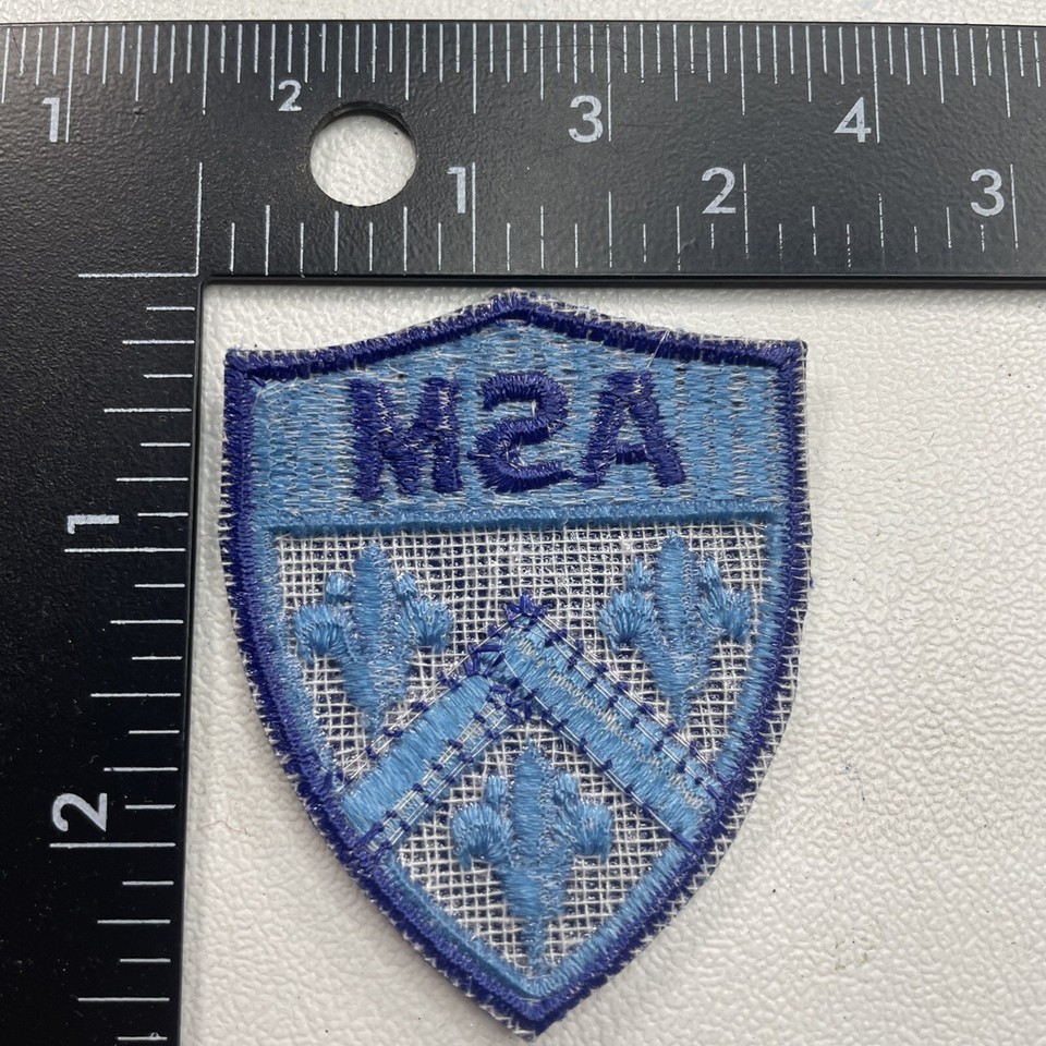 Unknown Letter Initials ASM A S M Shield Patch 28NZ | eBay