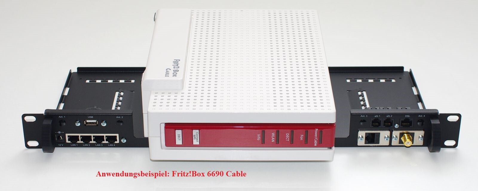 19Zoll 1HE Router-Rackmount Montage-Set Kit Schelle Rahmen Aufrüstsatz ...