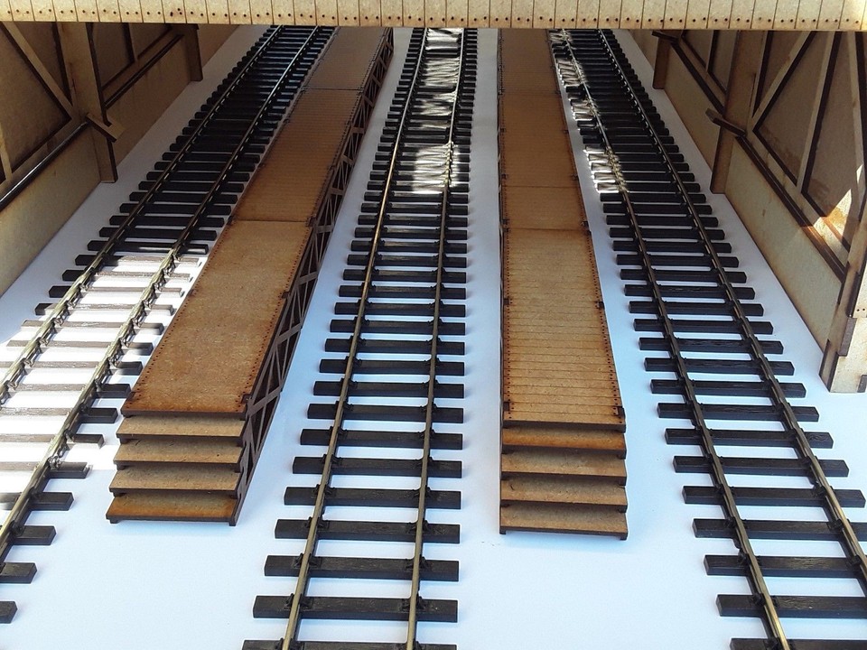 Laser Cut OO Gauge Railway Wooden 3 Track Carriage Shed Kit Pack of 3 ...