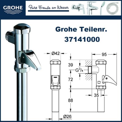 Grohe 37141000 DAL Voll Automatic Spüler für Aufputz WC Druckspüler aus ...