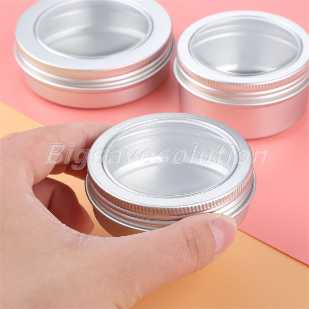 5pcs 25g/60g/80g/100g Cosmetic Jar Pot Cream Lip Balm Bottle Container ...