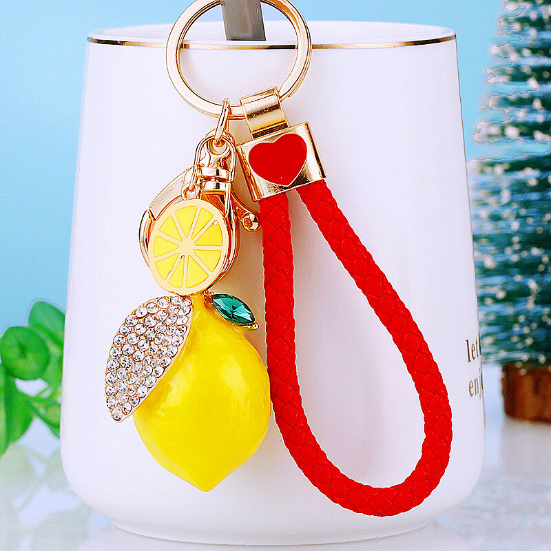 Cartoon Lemon Keychain Metal Key Ring Women Bag Charm Adorable Gift | eBay