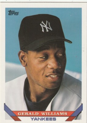 FREE SHIPPING-MINT-1993 Topps #654 Gerald Williams Yankees PLUS BONUS ...