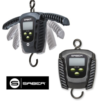 Saber Digital Fishing Scales Folding Electronic Weigh Travel Carp 110lb ...