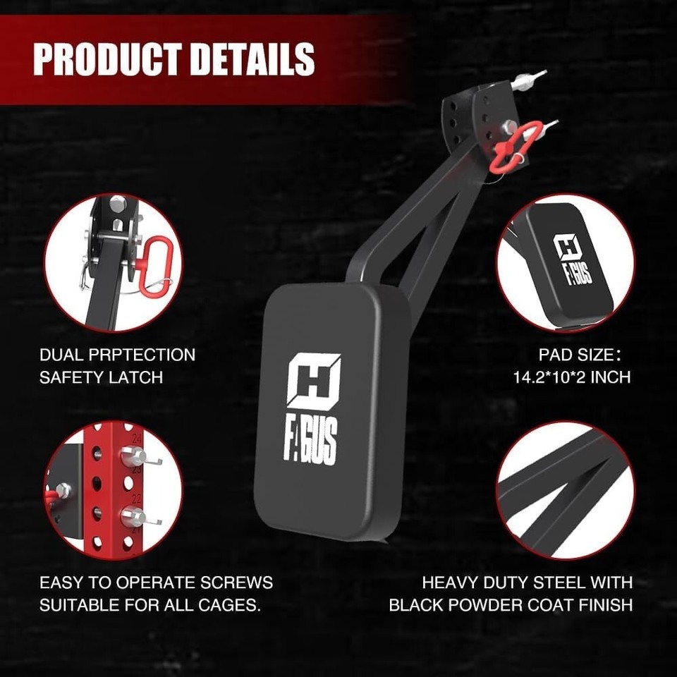 Power Cage Attachment Chest Support Rack Attachment Seal Row Pad 5/8 ...