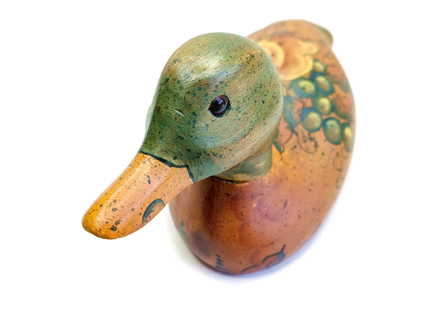 OOAK Vtg 1982 Signed Pam Handcarved Painted Decorative Wood Wooden Duck ...