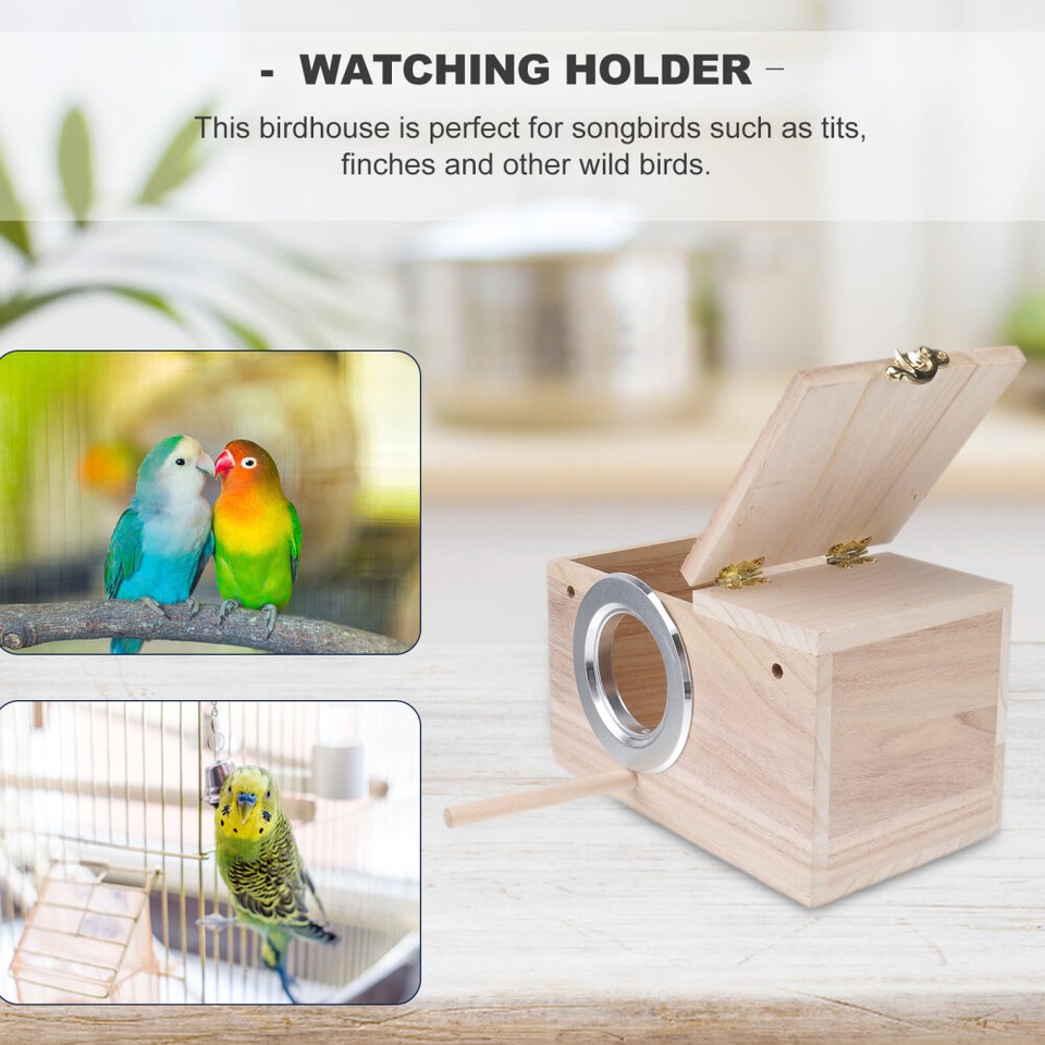 Window Bird House Wood Bird Holder Bird Nesting Case Parakeet Nesting ...