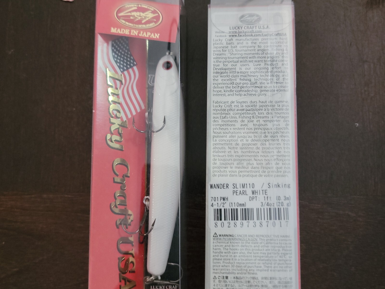 LUCKY CRAFT WANDER SLIM 110 3/4oz. WDS110 PEARL WHITE NIB | eBay