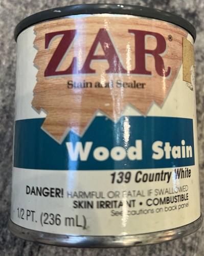 Zar Interior Stain, 139 COUNTRY WHITE, Half pint | eBay