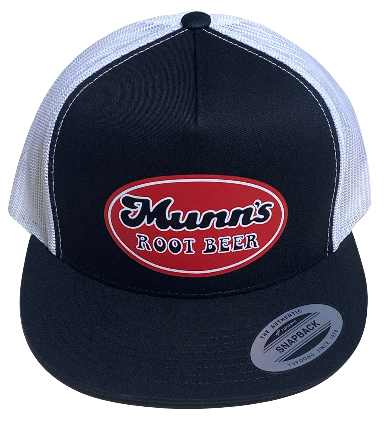 MUNNS ROOT BEER HOT ROD THE MOVIE BLACK/WHITE TRUCKER HAT WILLYS GASSER ...