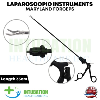 Maryland Grasping Forceps Serrated Curved Jaws Laparoscopic Surgical ...