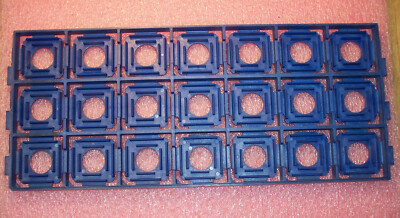 QTY (2) PGA TRAYS FOR VARIOUS SIZE PGA INTEGRATED CIRCUITS CPU'S INSIDE ...