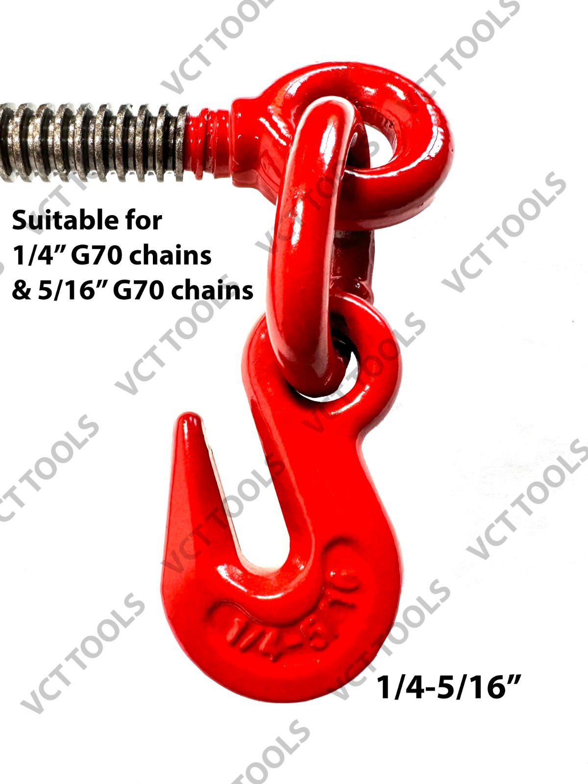 4PC 1/4" or 5/16" Ratchet Load Binder & Chain Set Equipment Tie Down ...