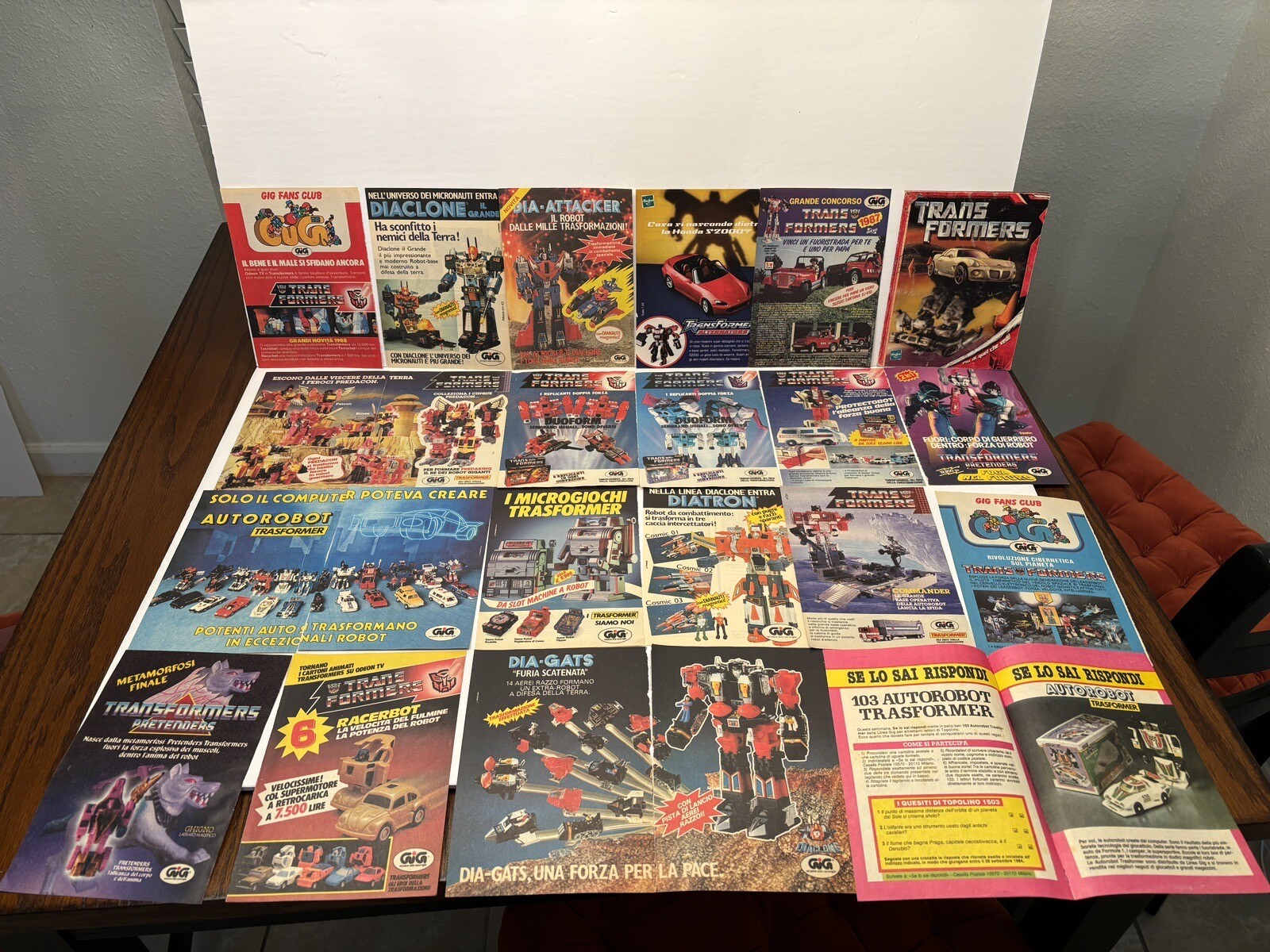 Transformers Diaclone Vintage Italian Magazine Ads Lot GiGi ...