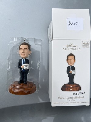 Michael Scott Bobblehead 2011 Hallmark The Office Ornament W/ Sound ...