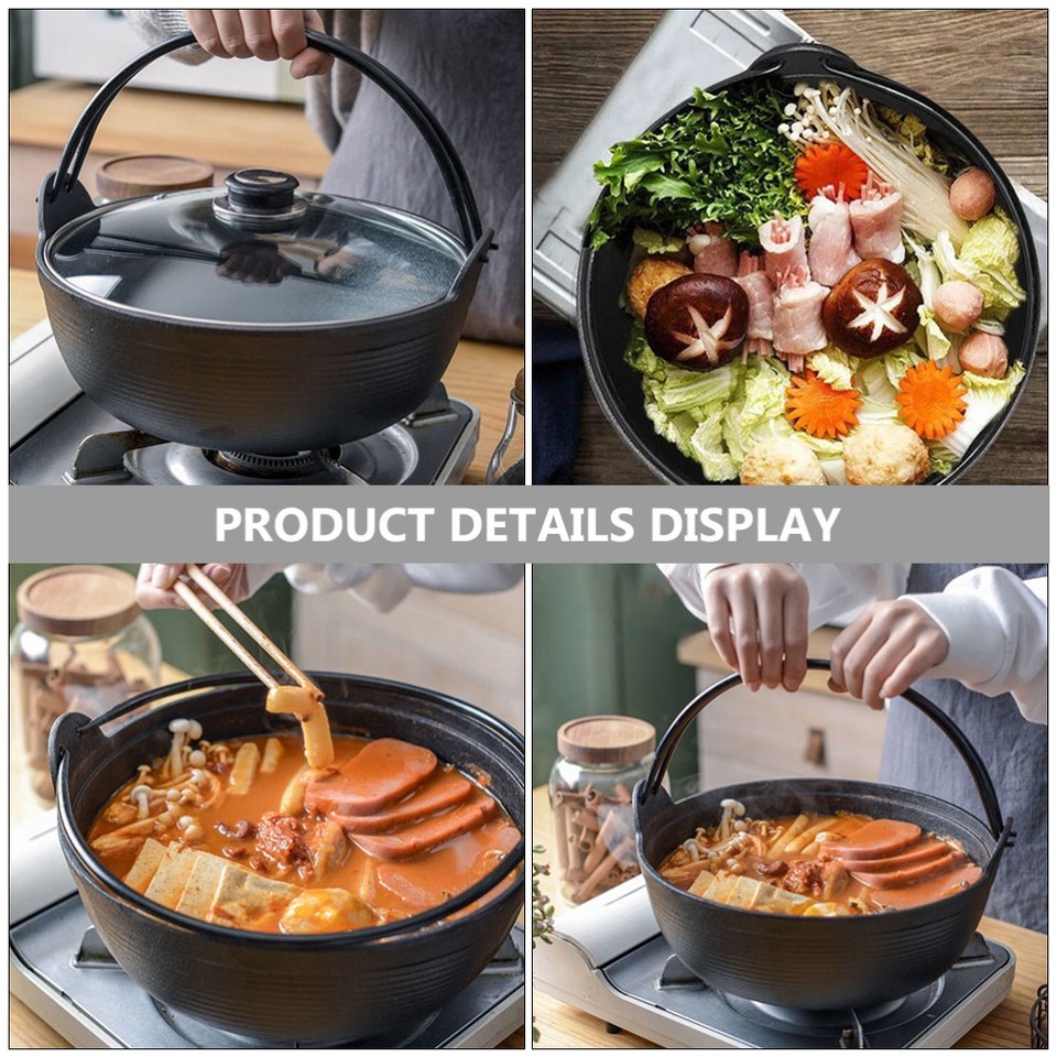 Japanese Sukiyaki Pot Cast Iron Ramen Cooking Pot Seafood Pot Sukiyaki ...