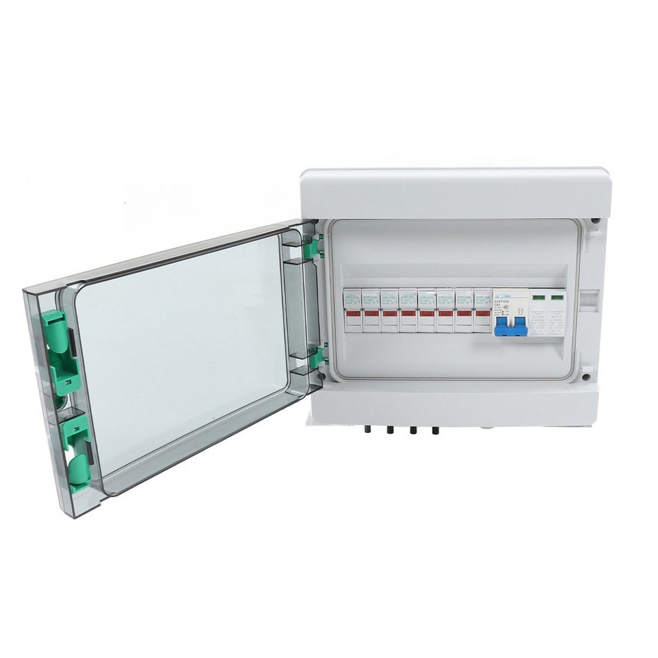 4 String PV Combiner Box With Arrester 15A Fuse 63A DC Circuit Breaker ...