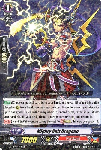CFV G-BT12/042EN R Mighty Bolt Dragoon G-BT12/042EN Carte Vanguard | eBay