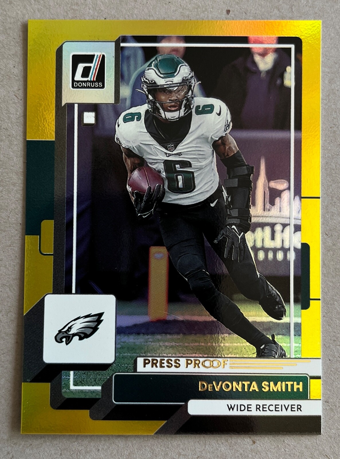 DeVonta Smith 2022 Donruss PREMIUM GOLD PRESS PROOF PARALLEL Card #168 ...