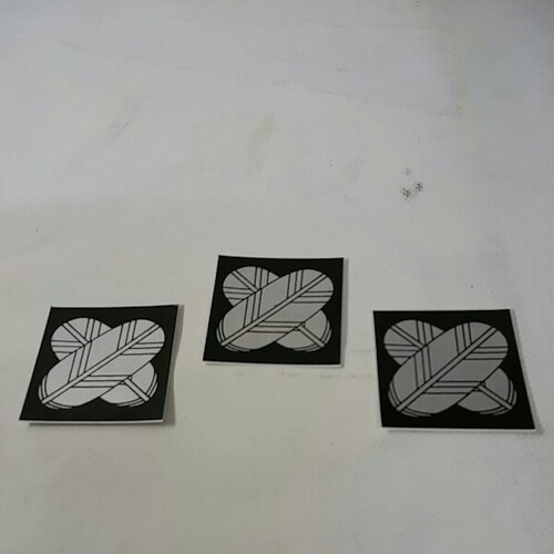 Japanese family crest hawk feather sticker set of 3 | eBay