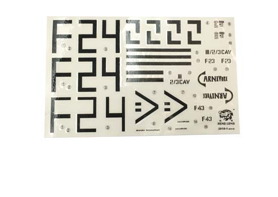 Henglong RC Tank 1/16 2.4Ghz US M1A2 Abrams 3918 Decals Sticker ...