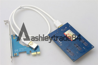 PCI-e Express 1X to 3 Port 1X Switch Multiplier HUB Riser Card +1PCS ...