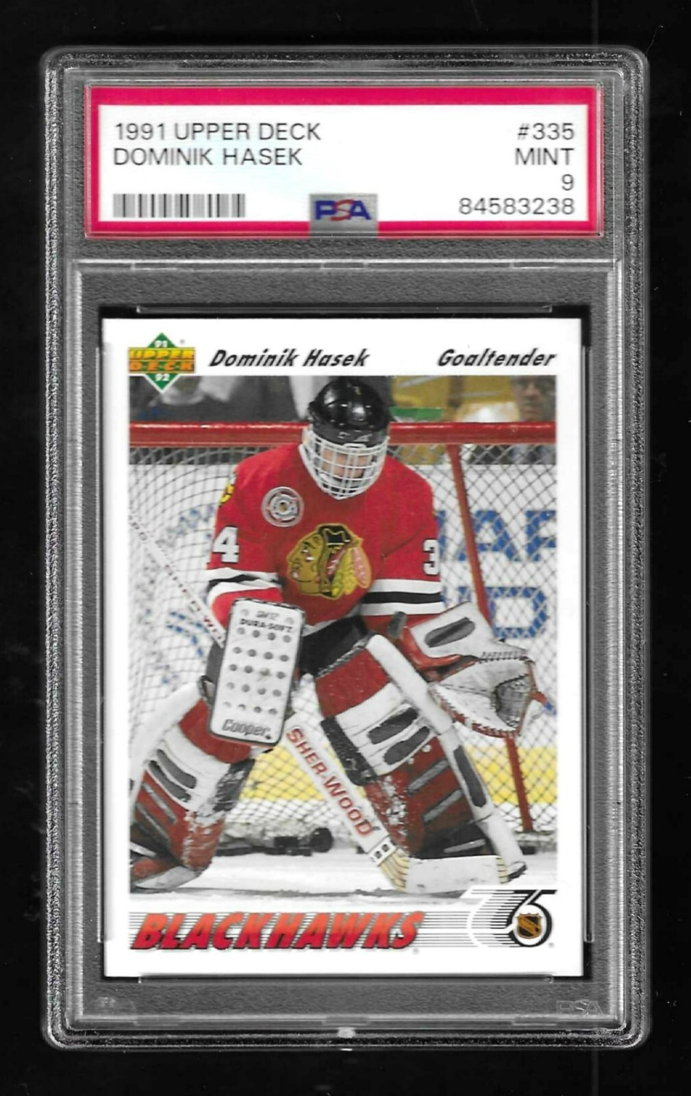 Dominik Hasek 1991 Upper Deck ROOKIE hockey card #335 Chicago ...