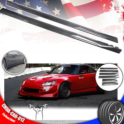 78.8"Carbon Fiber Side Skirt Rocker Panel Fit For Honda S2000 2000-2019 ...