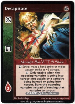Decapitate Third Edition V:TES VTES Vampire CCG | eBay