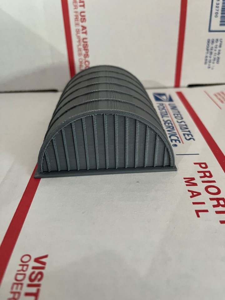HO Scale Quonset Hut 3D Printed Structure Kit grey | eBay