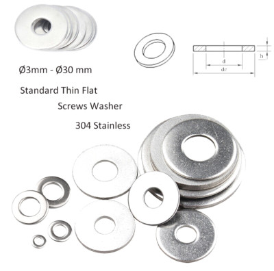 Ø3- Ø30mm Screws Washer Standard Thin Flat Washer For Bolts Screws 304 ...