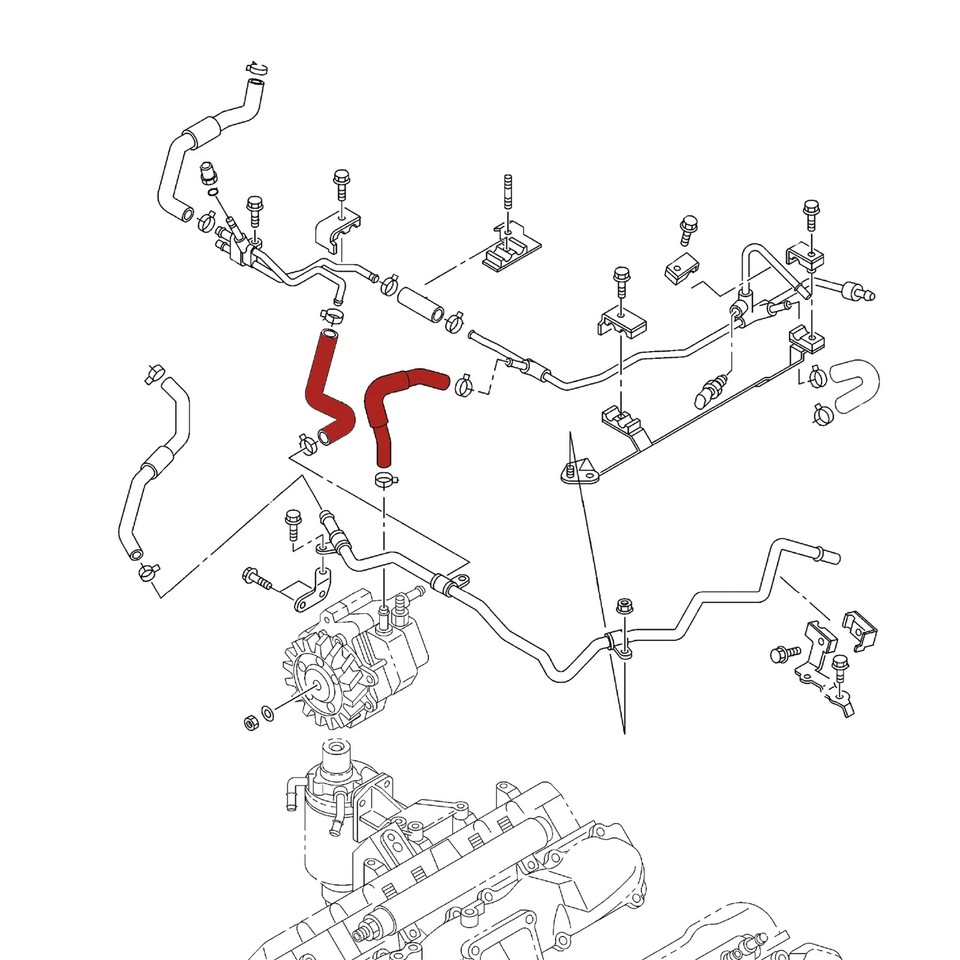 Duramax Fuel Injection CP3 Fuel Feed & Return Hose, 2006-2010 LBZ LMM 6 ...