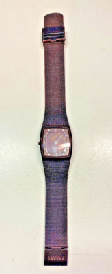 Ladies Skagen 380sMM Brown Tank Style Stainless Mesh Quartz | eBay