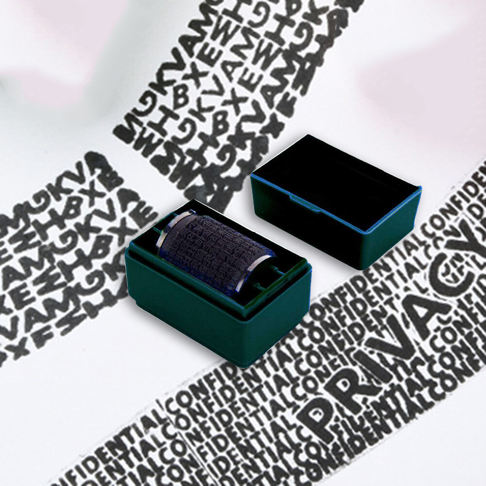 Roller Confidential Stamp Package Data Self Inking Stamp for Privacy ...