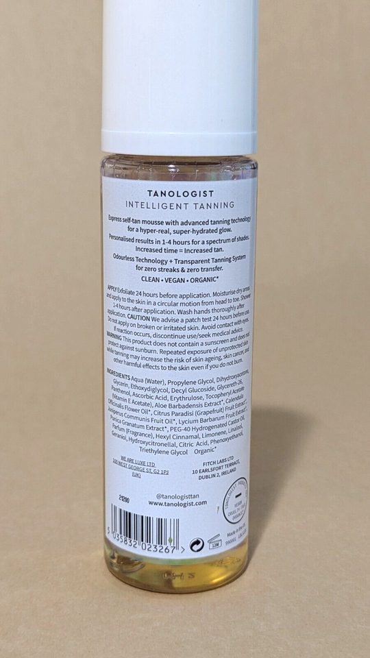 Tanologist Express Tan Self Tan Mousse - Light - 6.76 fl oz. 200ml *NEW ...