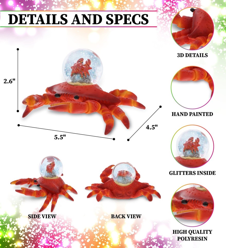 CoTa Global Animal Glitter Snow Globe Glass Collectibles, Cool Land ...