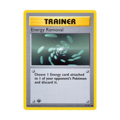 Pokemon Pokemon Base Set (Shadowless) Energy Removal (C) #92 (1st Ed ...