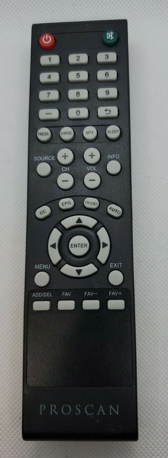 Proscan 4 PRO TV Remote Control PLDED3280A PLDED5068AC PLDED4897A ...