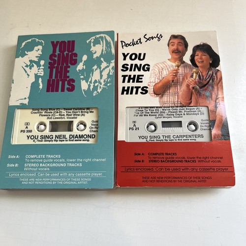 Lot of 2 Vintage You Sing The Hits Pocket Songs Karaoke Cassette Tapes ...